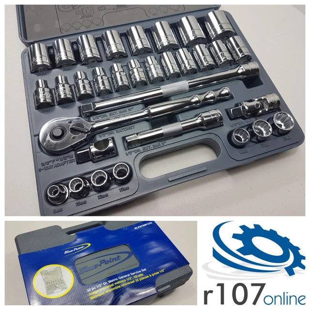 BLUE POINT 32PC 1/2" Socket Set - As sold by Snap On. £159.00 - PicClick UK