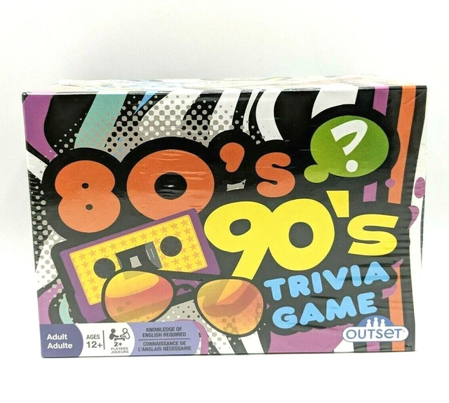 80'S 90'S TRIVIA Game Retro Pop Culture Cards Family Music TV Sports ...