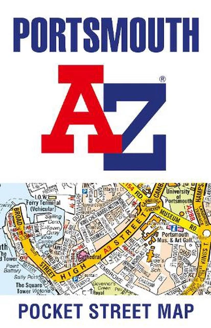 PORTSMOUTH A-Z POCKET Street Map by A-z Maps £6.99 - PicClick UK