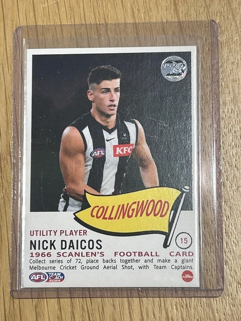 NICK DAICOS 2024 AFL Teamcoach 1966 Scanlen’s RETRO Collingwood Magpies ...