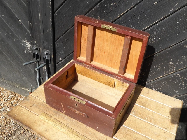 ROYAL NAVY DITTY box - Sailors Pine Writing Box Name Hoskins -HMS ...