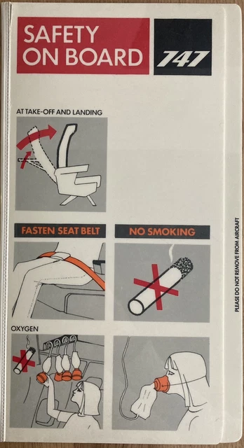1971 KLM SAS Swissair Uta B747 Safety Card Vintage £299.75 - PicClick UK