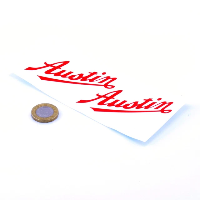 AUSTIN BADGE STICKER Decal Classic Car Vinyl 75mm x2 Vintage Seven ...