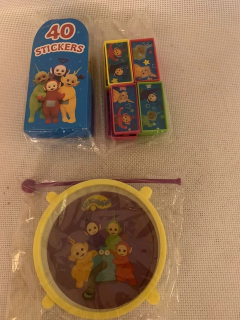 TELETUBBIES DRUM & Colour Dominoes + Stickers Magazine Gifts x 2 NEW ...