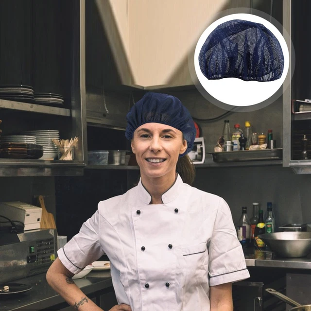 6 PCS FOOD Service Caps Hair Net Disposable Mesh Chef Hats for Women ...