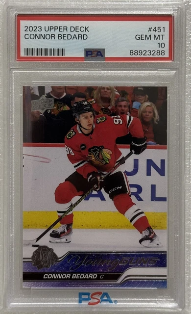 2023 UPPER DECK Young Guns #451 Connor Bedard RC Rookie Gem Mint PSA 10 $1,699.99 - PicClick CA