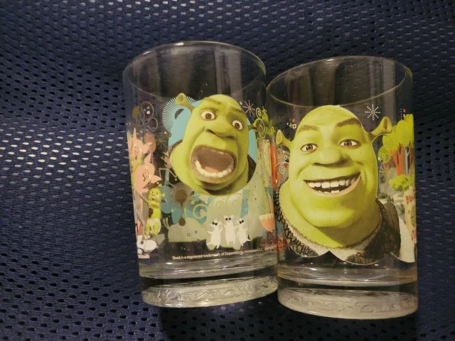 MCDONALD'S DREAMWORKS -SHREK the Third Glass Collectors Tumblers/Cups ...