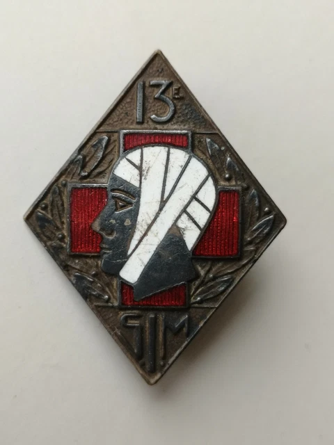 INSIGNE WW2 - 13° Sim - Section Infirmiers Militaires - Chobillon Paris ...