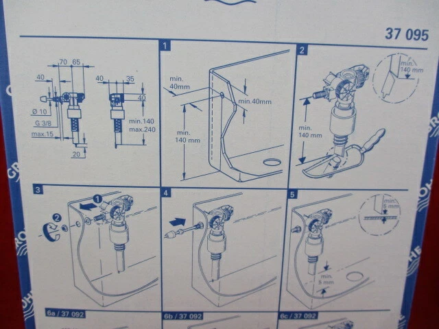 GROHE DAL FÜLLVENTIL 37092 für Spülkasten 37092000 mit ...