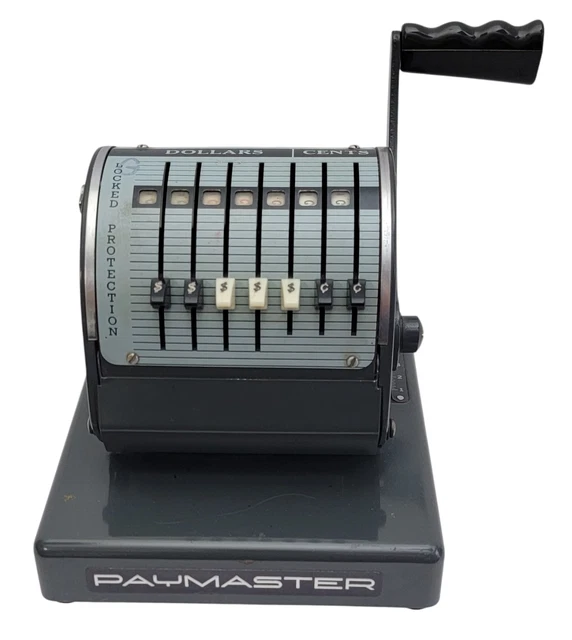 VINTAGE 1960'S PAYMASTER X-550 Paycheck Check Stamper Printer Writer ...
