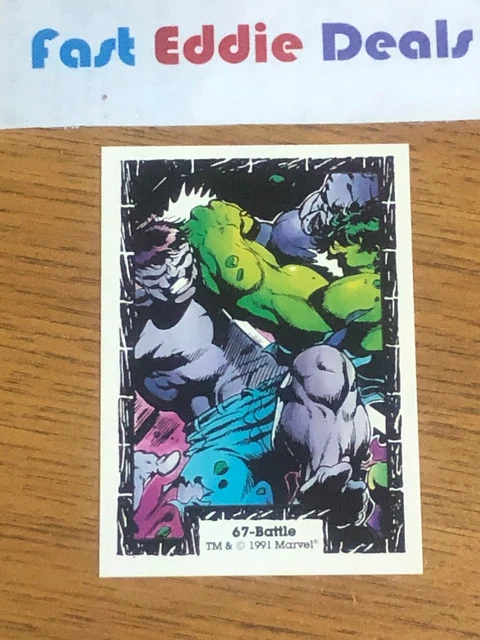 COMIC IMAGES 1991 The Incredible Hulk Trading Card 67 Green Hulk Vs ...