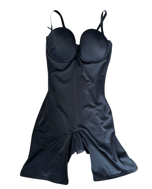 FLEXEES MAIDENFORM SHAPEWEAR Shorts 34C Underwire Bra Black Firm ...