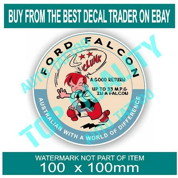 VINTAGE AUSTRALIAN FORD Falcon Decal Sticker Patriotic Aussie Decals ...