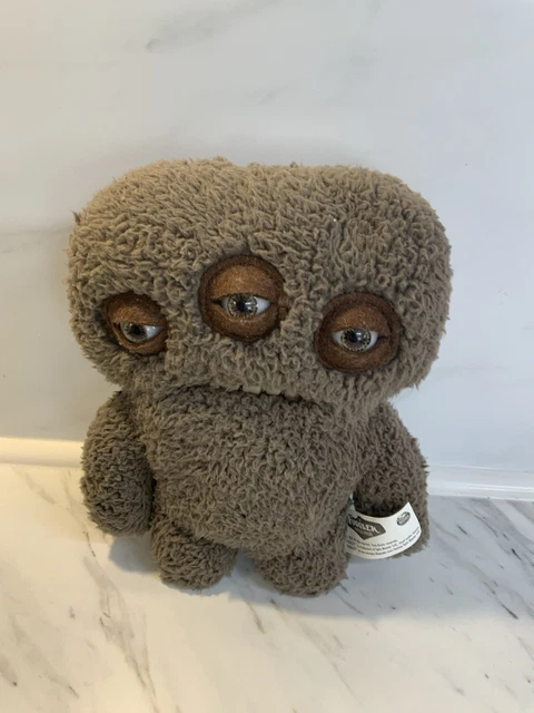 FUGGLER ANNOYED ALIEN Brown 9" Soft Toy Plush Fuzzy 3 Eyes Official £17 ...