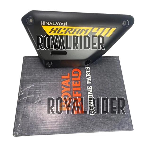 ROYAL ENFIELD &GRAPHITE YELLOW SIDE PANEL WITH DECAL, LH For SCRAM 411 ...