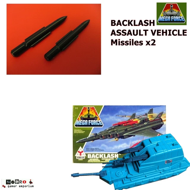 KENNER MEGAFORCE BACKLASH Assault Vehicle - REPLACEMENT MISSILES x2 ...