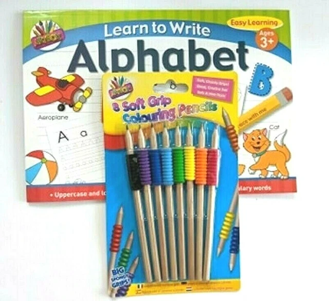 LEARN TO WRITE Alphabet Handwriting Practice Book Pre School Easy Grip ...