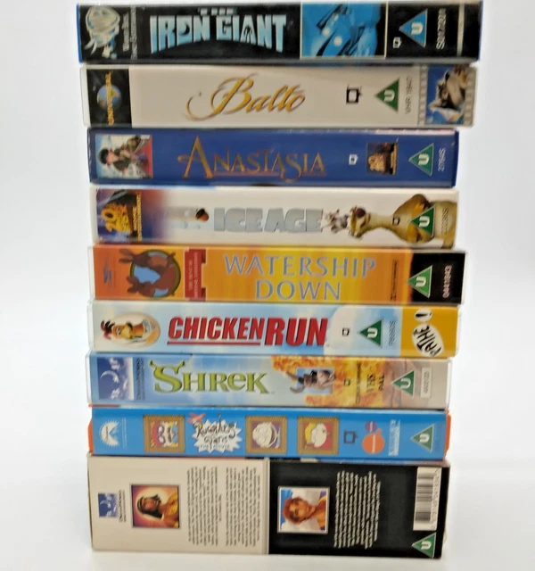 VHS VIDEO BUNDLE X10 Children's Classics - Balto/Rugrats/Ice Age ...