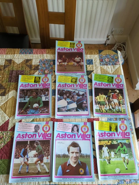 7 X ASTON Villa Home Programmes 1977/78 Season £9.99 - PicClick UK