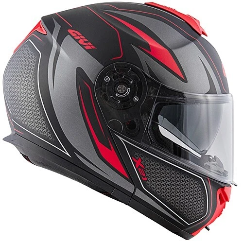 HELMET FLIP UP moto casque modular helm Givi X21 Shiver black mat ...