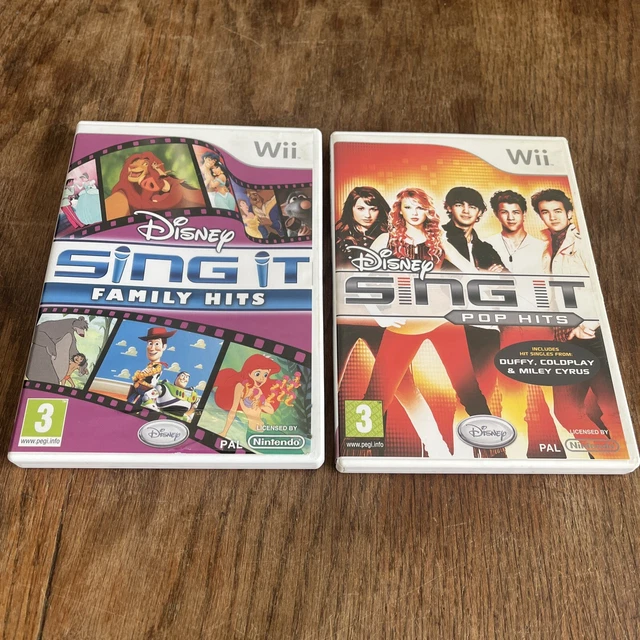 NINTENDO WII DISNEY Sing It Family Hits + Pop Hits Toy Story Jungle ...