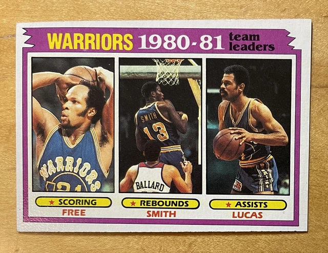 1981 TOPPS BASKETBALL Golden State Warriors Team Leaders Free/Smith #51 ...