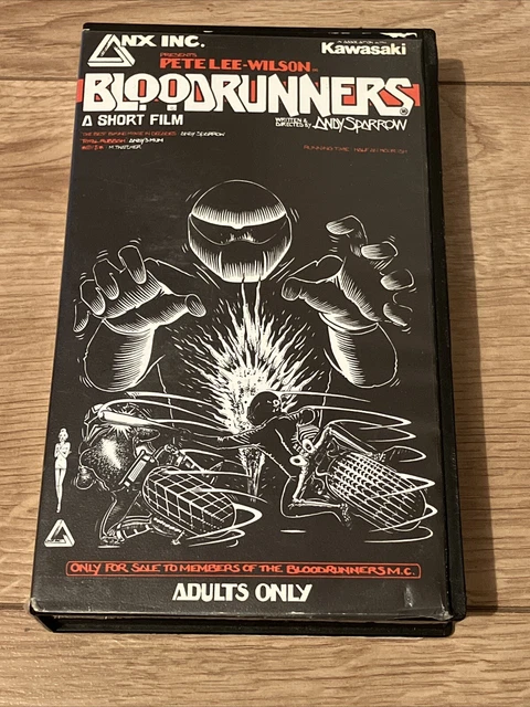 BLOODRUNNERS -RARE VHS video.Pre Cert interest. Andy Sparrow. Biker ...