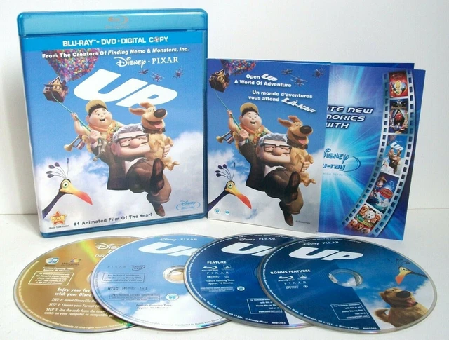 DISNEY PIXAR UP Blu-ray DVD 4-Disc Set w/ Inserts Kids Family Comedy ...