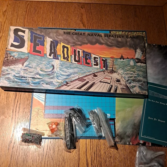 RARE COMPLETE 1975 Vintage Seaquest Battleship Naval War Board Game £15 ...