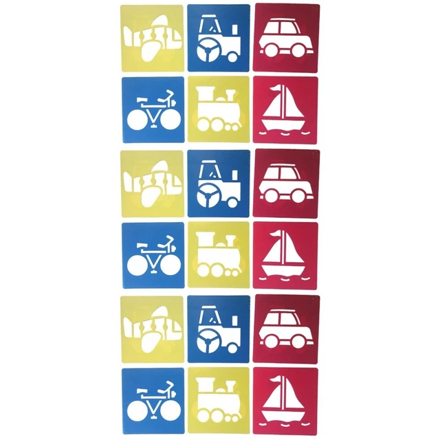 3 PCS PLASTIC Reusable Stencils Children's Drawing Template Templates £ ...