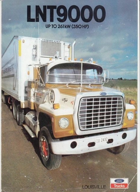 1986 FORD LOUISVILLE L-SERIES LNT 9000 TRUCK Australian 6p Brochure $19 ...