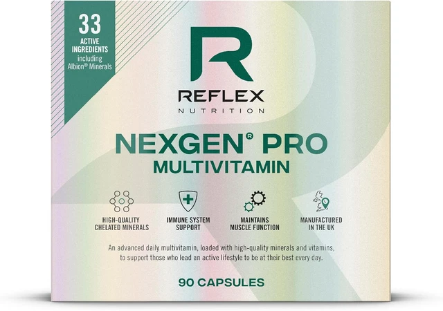 REFLEX NUTRITION NEXGEN® Pro Multivitamins and Minerals for Immune Support (90 C £17.32 ...
