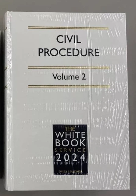 CIVIL PROCEDURE 2024 The White Book Service 2024 With Supplement BRAND ...