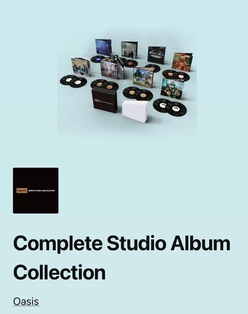 OASIS - COMPLETE Studio Album Collection : VINYL LP BOX SET - 8 LPs / 14 LTD ed £307.48 ...