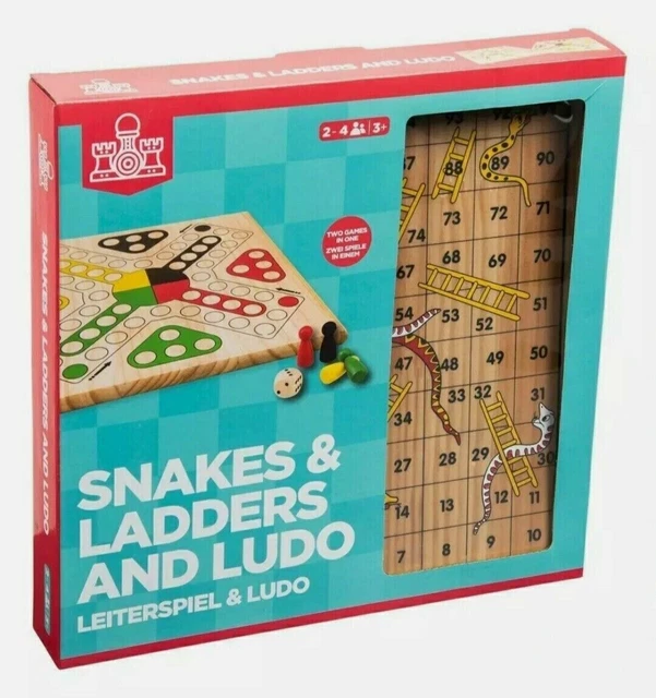 WOODEN SNAKES & Ladders and Ludo Game NEW £18.95 - PicClick UK