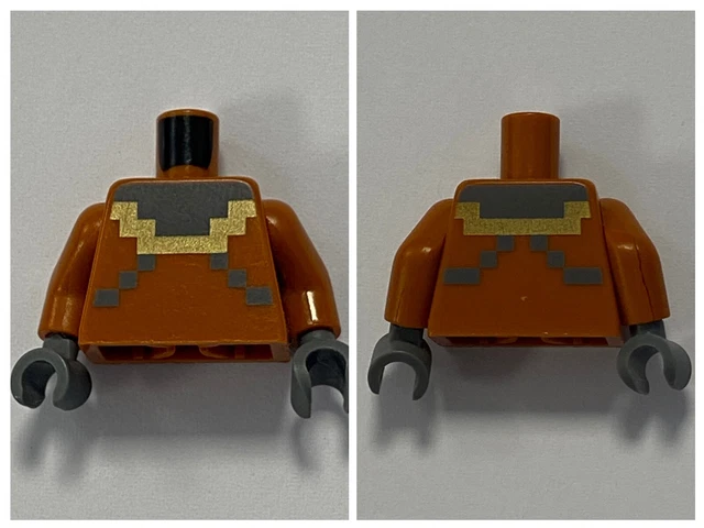 LEGO MINECRAFT DARK Orange Torso Pixelated 973pb4680c01 min109 Diver ...