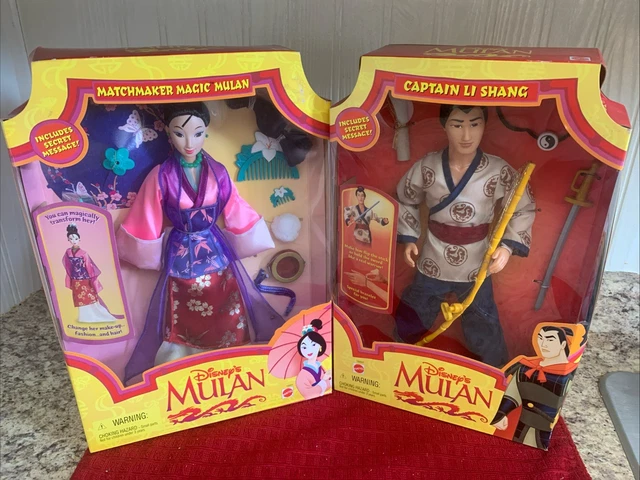 DISNEY MULAN MATCHMAKER Magic Mulan Doll Captain Li Shang Vintage NEW ...