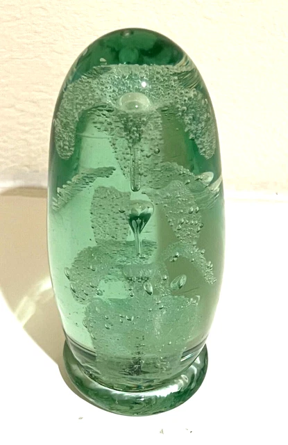 ANTIQUE/VICTORIAN CASTLEFORD OLD English hand-blown Green Glass Dump ...