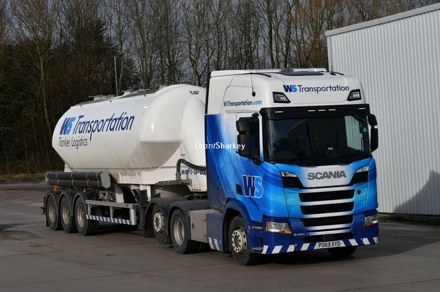 TRUCK PHOTOS WS Transportation Scania R450 & Bulk Tanker PO69 XYD £0.99 ...