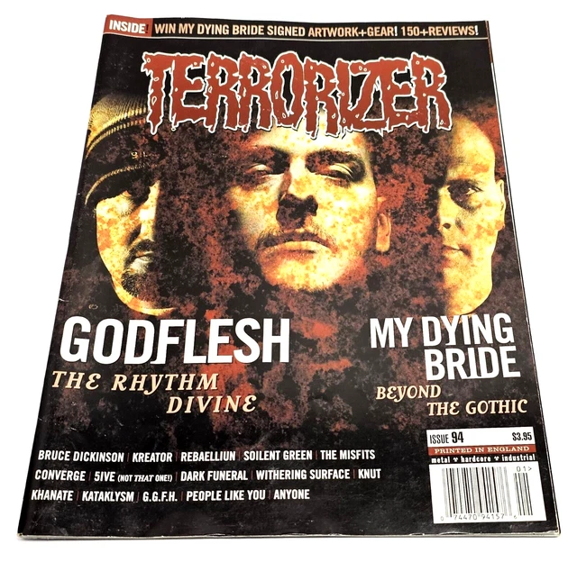 TERRORIZER MAGAZINE ISSUE 94 Nov. 2001 Godflesh My Dying Bride Bruce ...