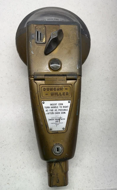 VINTAGE 1940’S DUNCAN Miller Model 50 Parking Meter Original Paint Cond ...