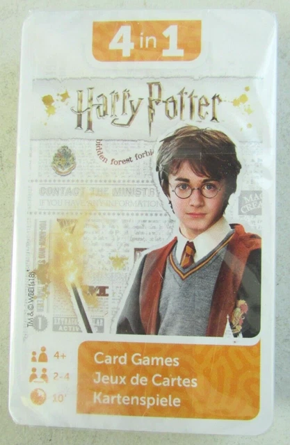 JEU DE CARTES Harry Potter 4 in 1 Jeux de Cartes Shuffle.cards Neuf ...