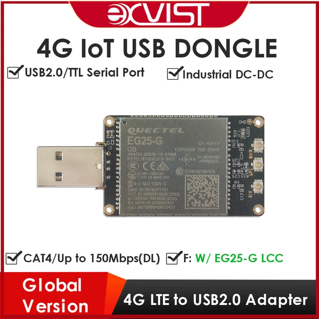 4G USB DONGLE Built-in LTE FDD Wireless Modem EG25 EG25-G W/SIM Card ...
