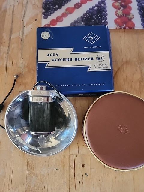 VINTAGE AGFA SYNCHRO Blitzer flash gun unit unused with original box No ...