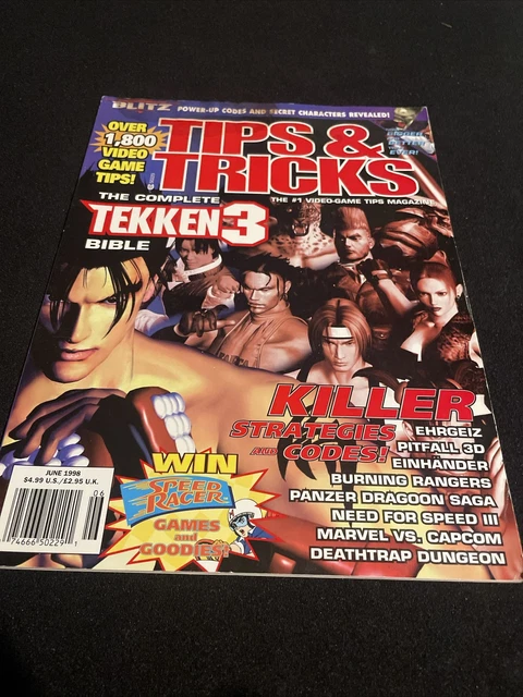 TIPS AND TRICKS Magazine 1998 Vintage Gaming Tekken 3 Cover Blitz ...