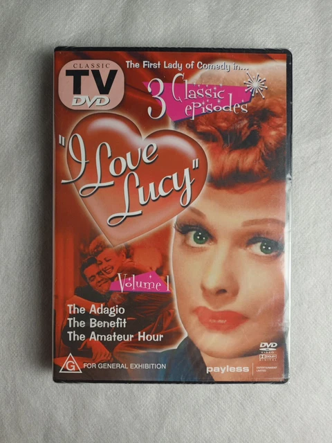 I LOVE LUCY VOL 1 DVD Slapstick Comedy 3 Classic Episodes Lucille Ball ...