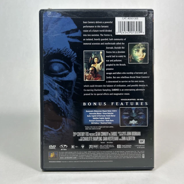ZARDOZ 1974 (DVD Region 1) w/ Insert, Sean Connery English/French, Mint ...