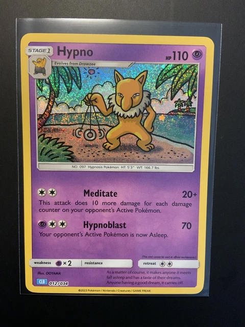 CARTE POKÉMON 012/034 Hypno Classic Collection Box Holo Neuf Anglais ...