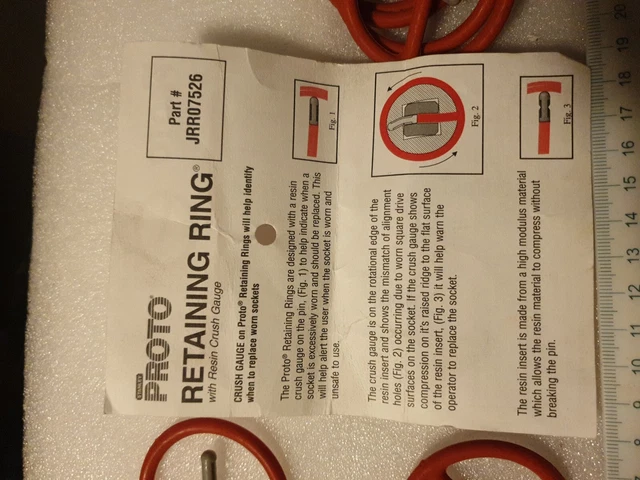 PROTO IMPACT WRENCH SOCKET RETAINING RING 3/4" Drive, 1-5/8 Length (5 ...