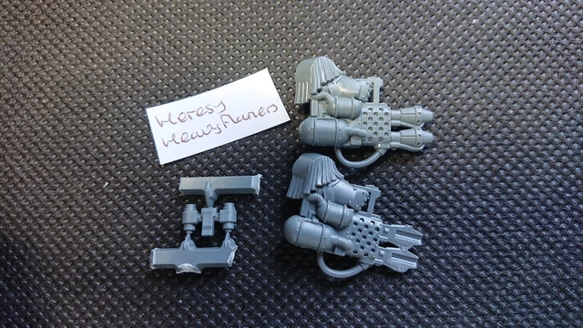 SPACE MARINE HORUS Heresy Cataphractii Terminator Heavy Flamers x2 £3. ...